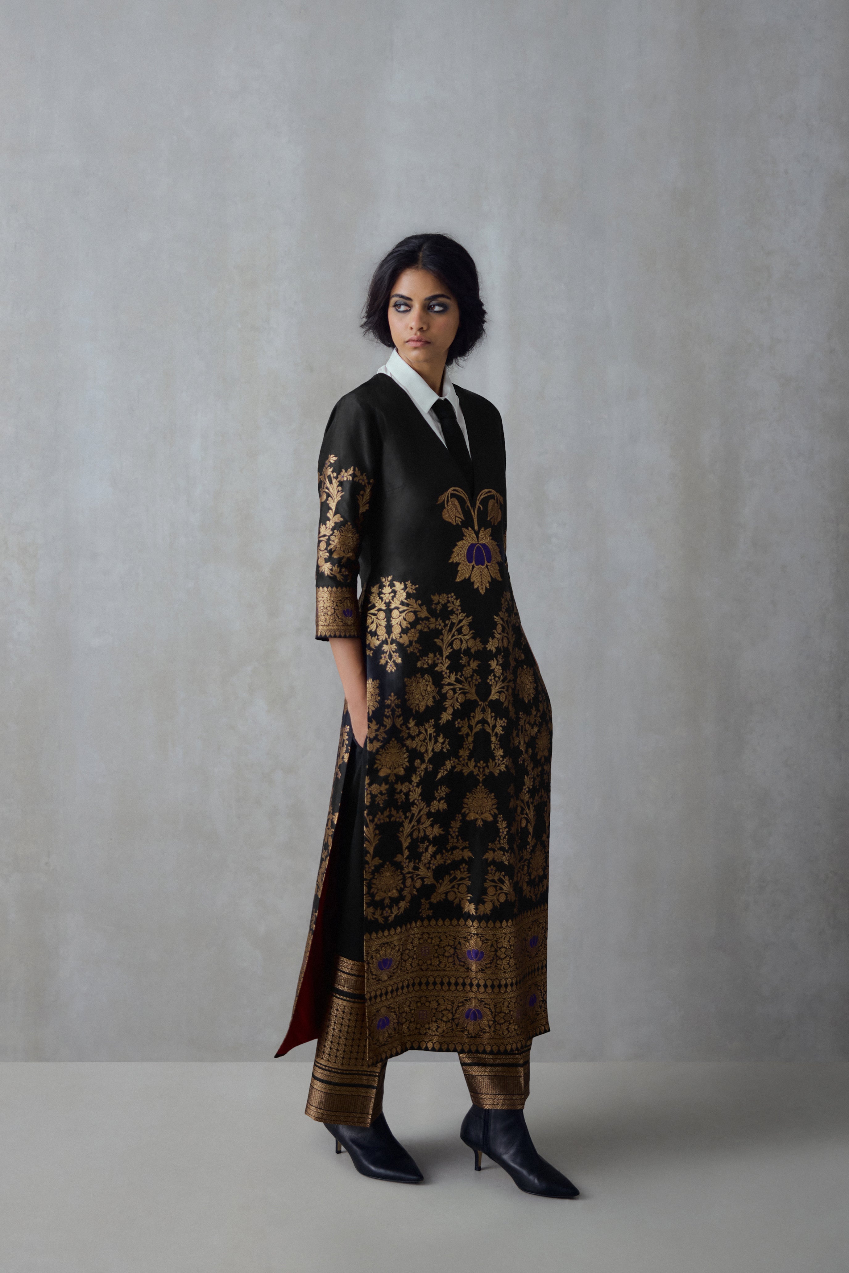 Silk Brocade Tunic Set – PAYAL KHANDWALA™
